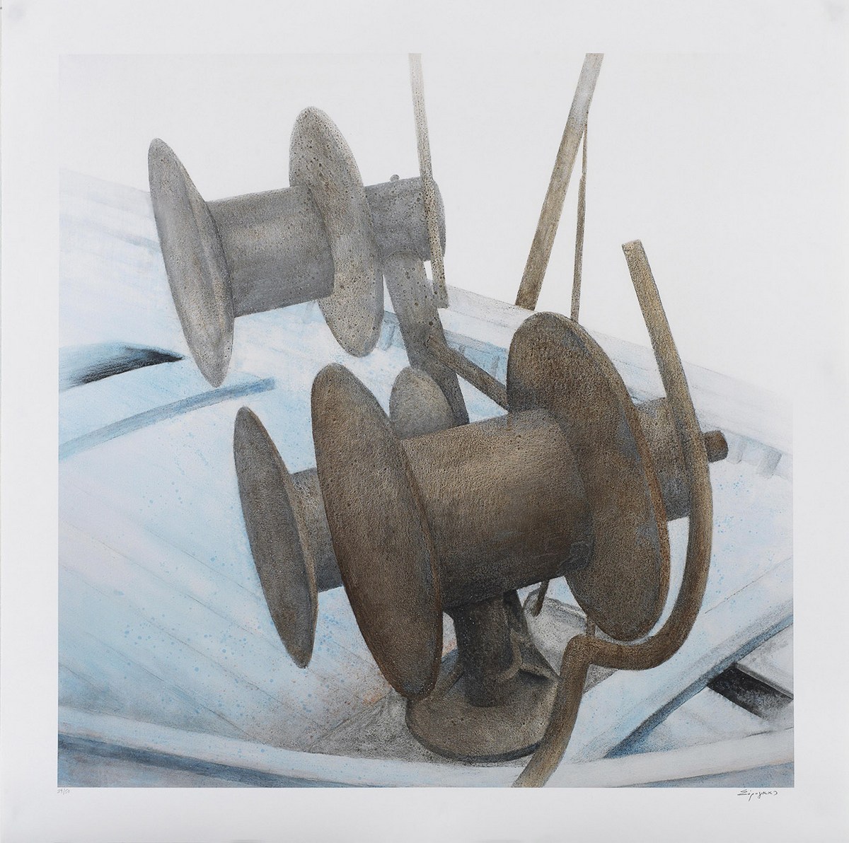 Pulley Silkscreen by Sotiris Sorogas | Sianti Gallery