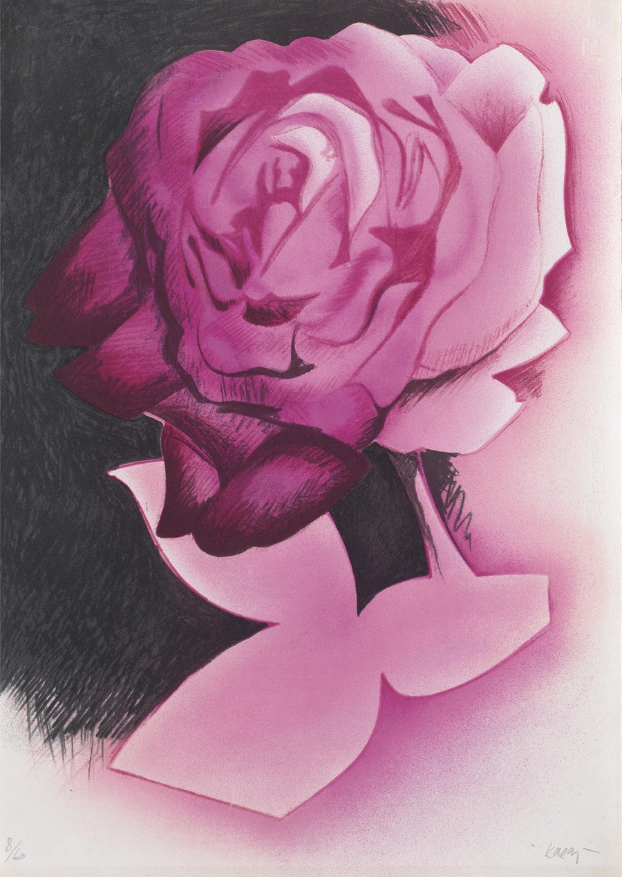 Rose Silkscreen print by Christos Karas